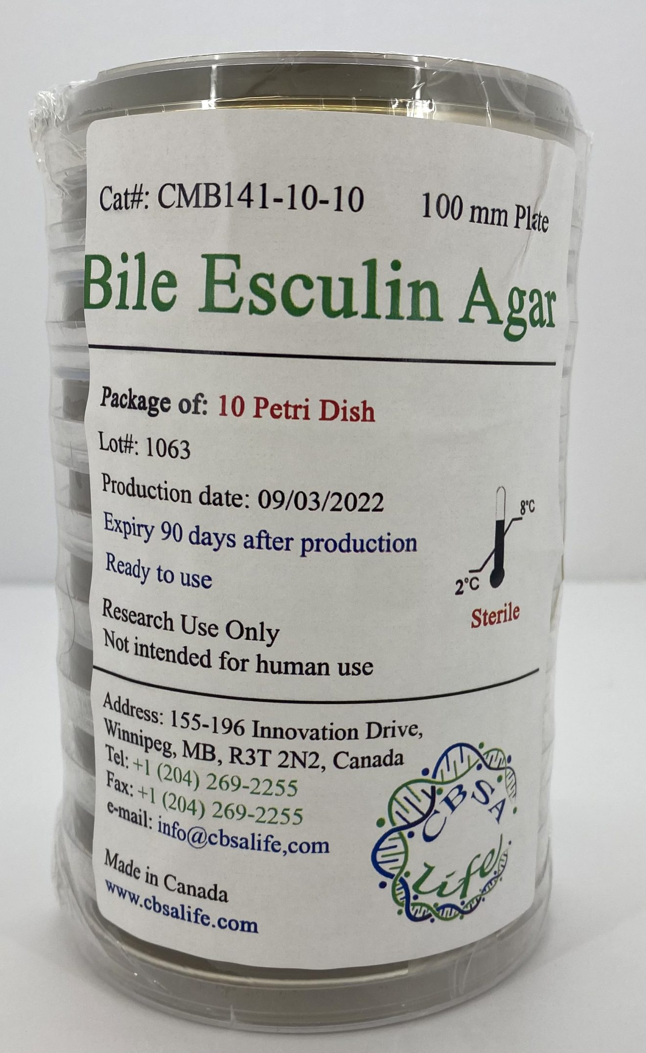 CBSAlife Bile Esculin Agar | CBSAlife